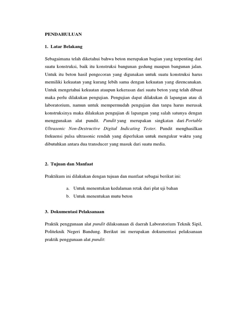 Pengujian Beton dengan Alat Pundit | PDF | Teknologi & Rekayasa