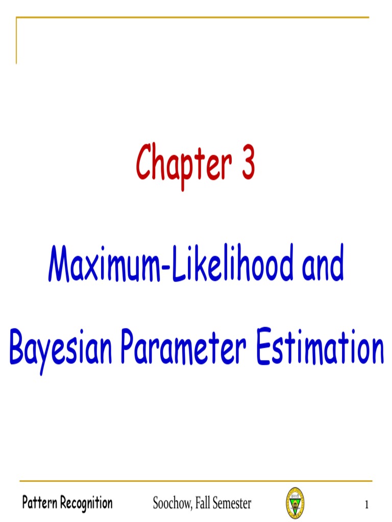 Chapter 3 (PR) | PDF | Estimation Theory | Bayesian Inference