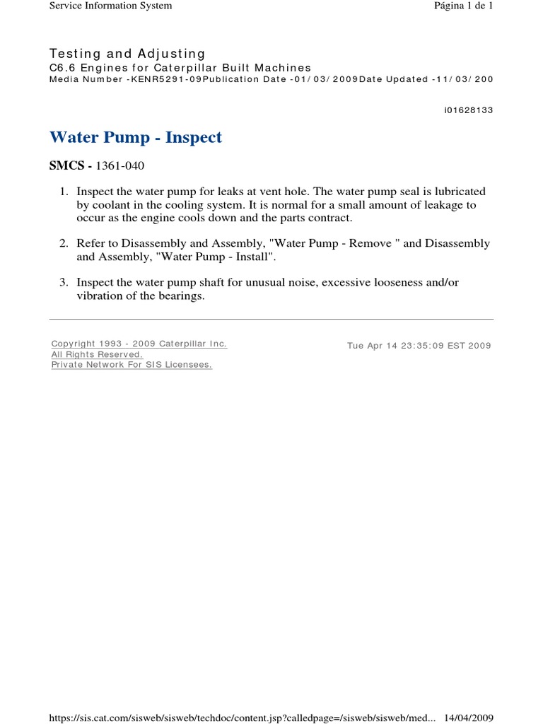 24 Water Pump - Inspect | PDF