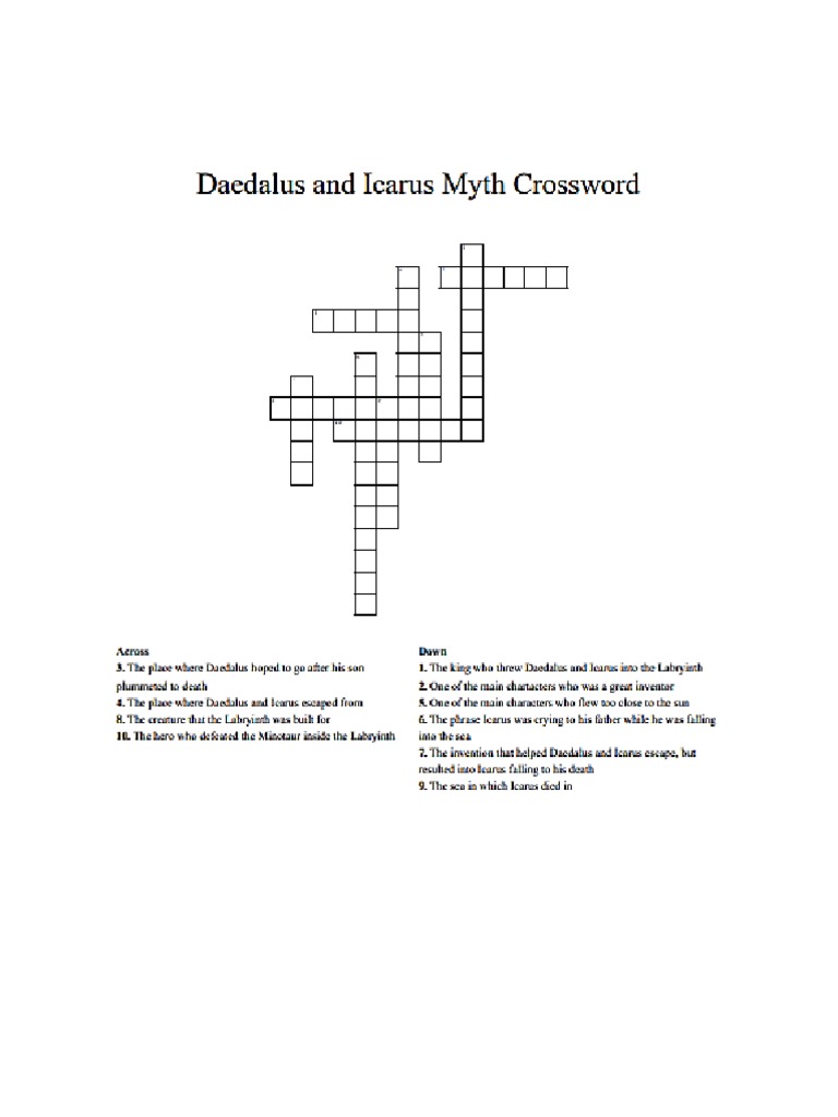 Daedalus and Icarus Puzzle | PDF