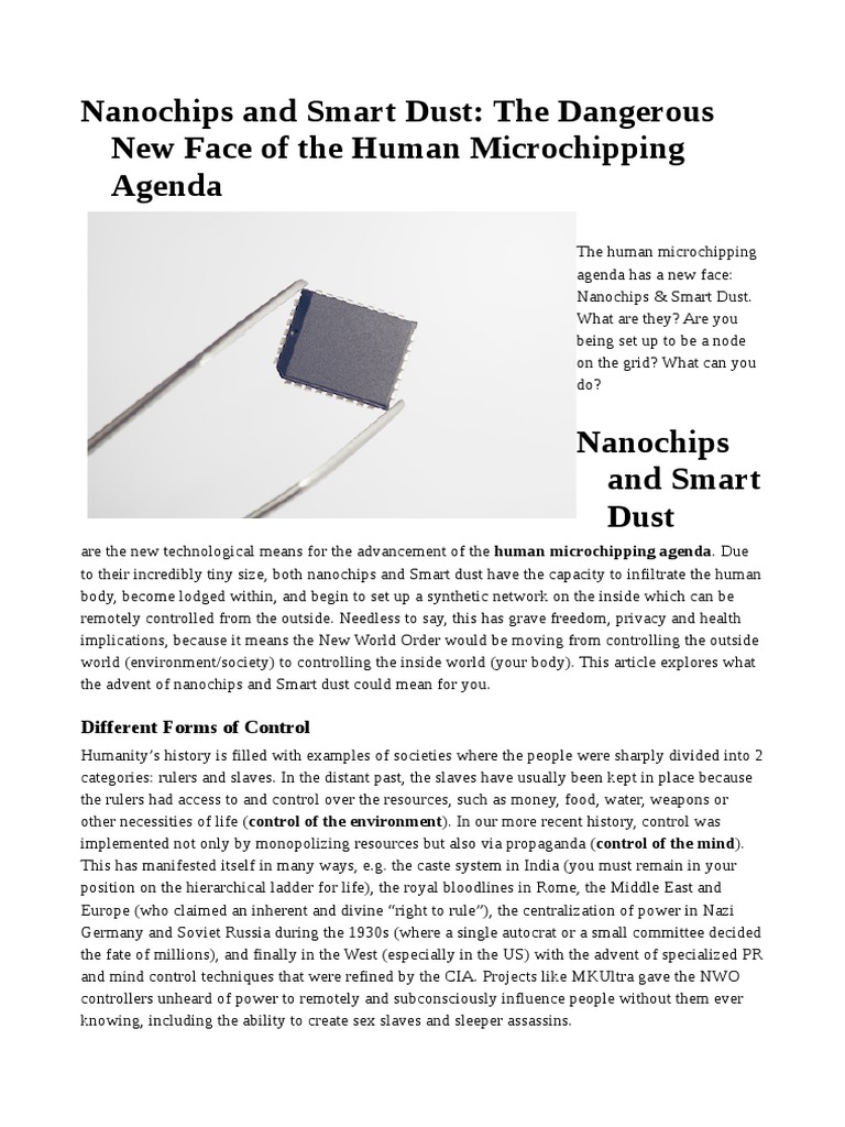 Nanochips and Smart Dust | PDF | Silicon Dioxide | Internet Of Things
