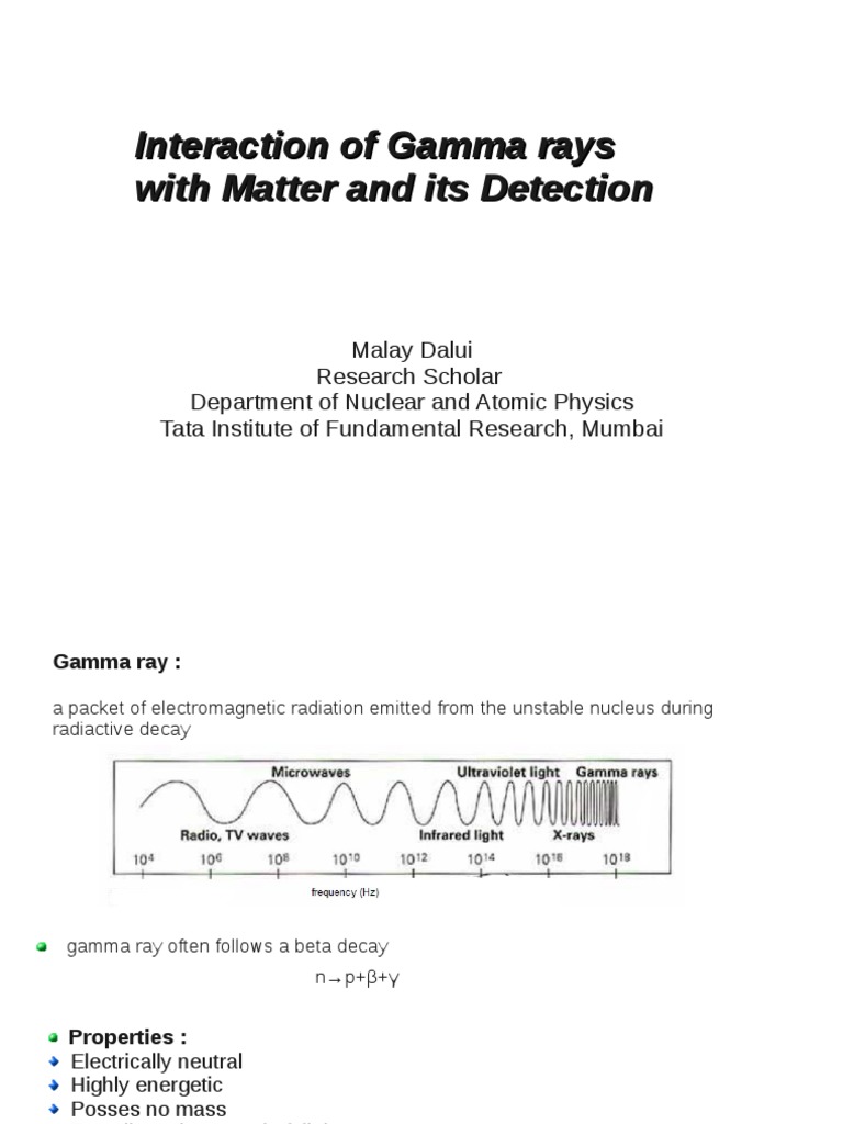 Gamma Ray Interaction | Download Free PDF | Gamma Ray | Electron