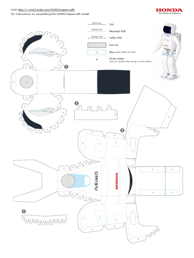 ASIMO Papercraft Blue PDF | PDF