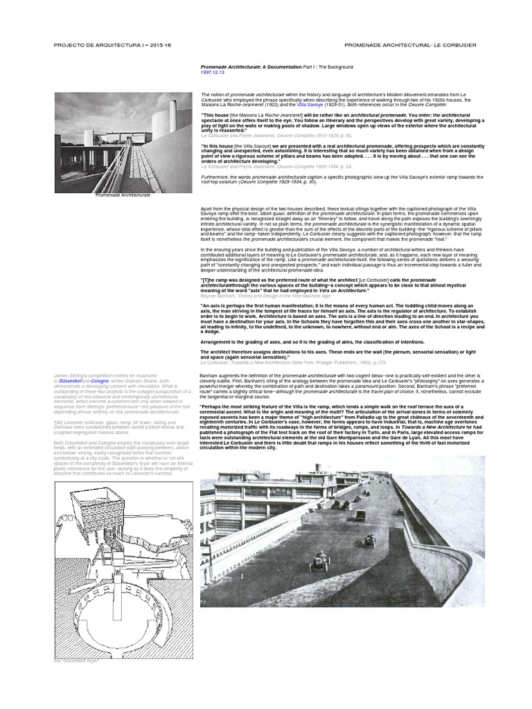 Le Corbusier's Architectural Promenade | PDF | Art Media