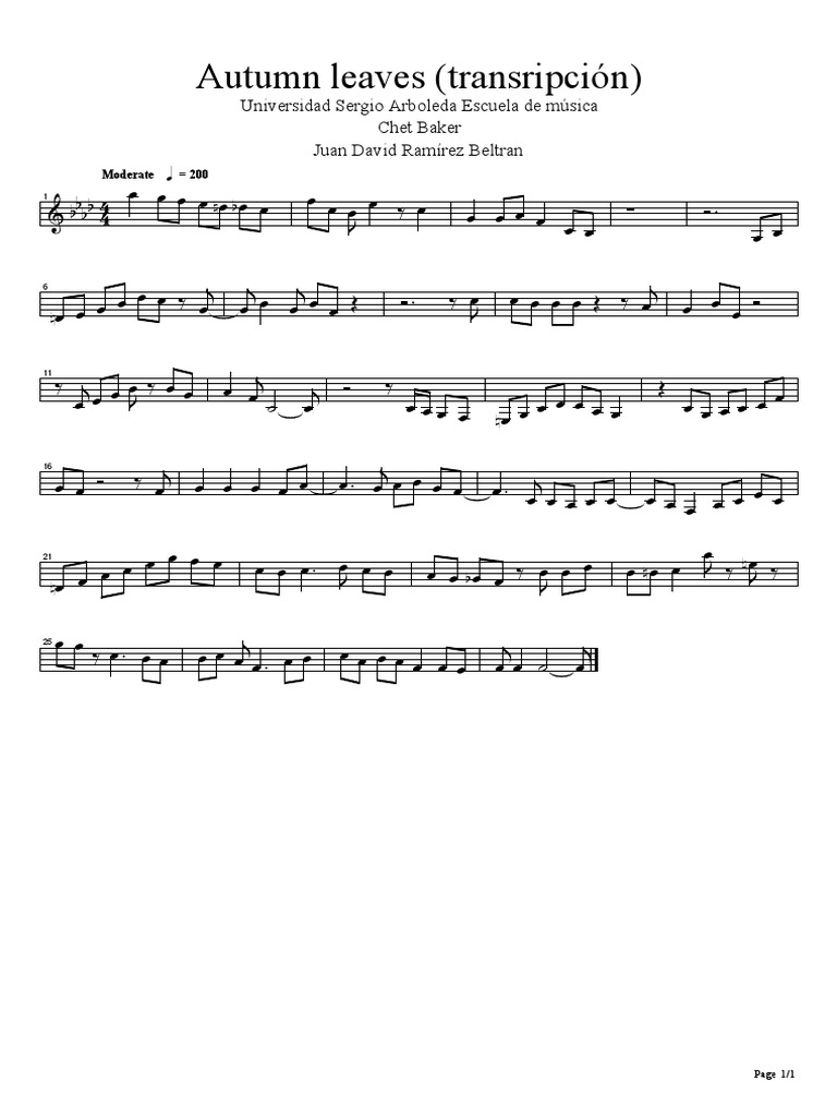 Autumn Leaves Solo | PDF