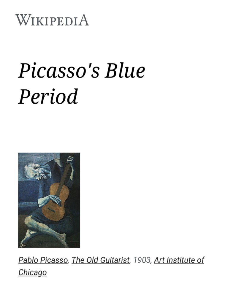 Picasso's Blue Period Insights | PDF | Plastic Arts | Paintings