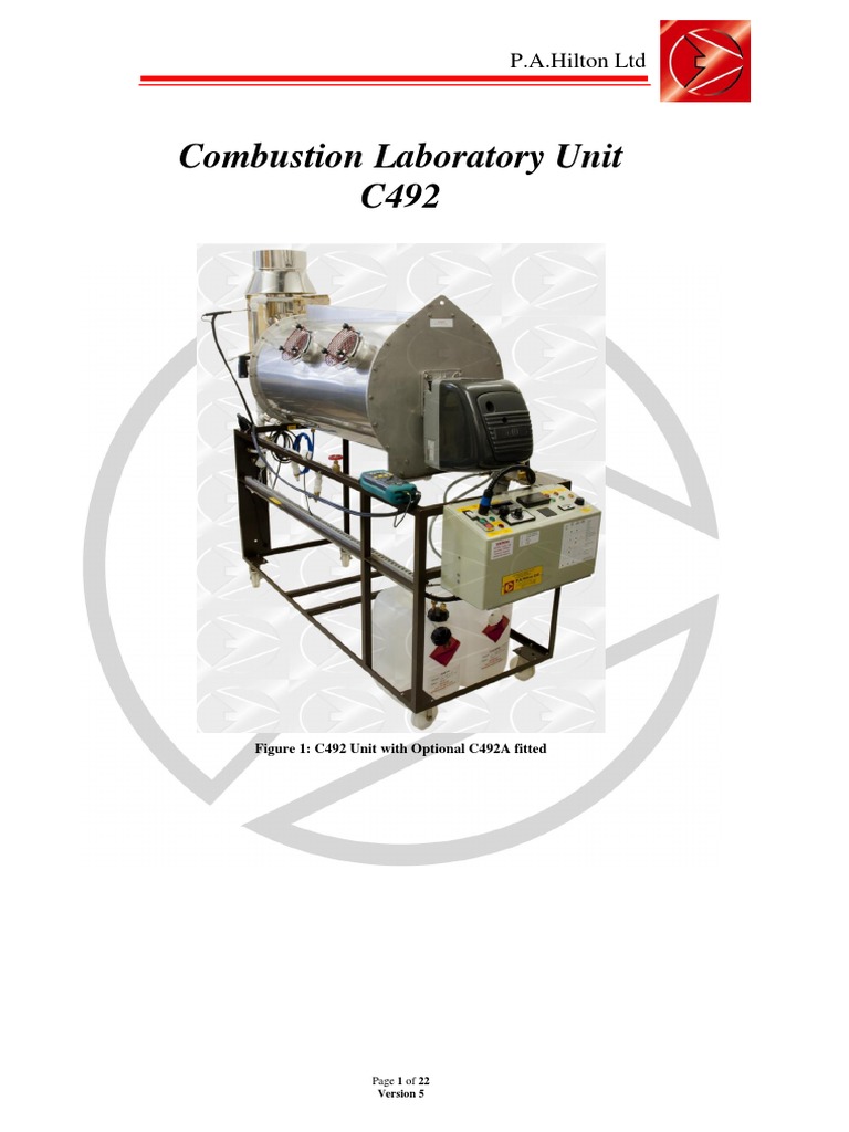 Combustion Laboratory Unit C492: P.A.Hilton LTD | Download Free PDF ...