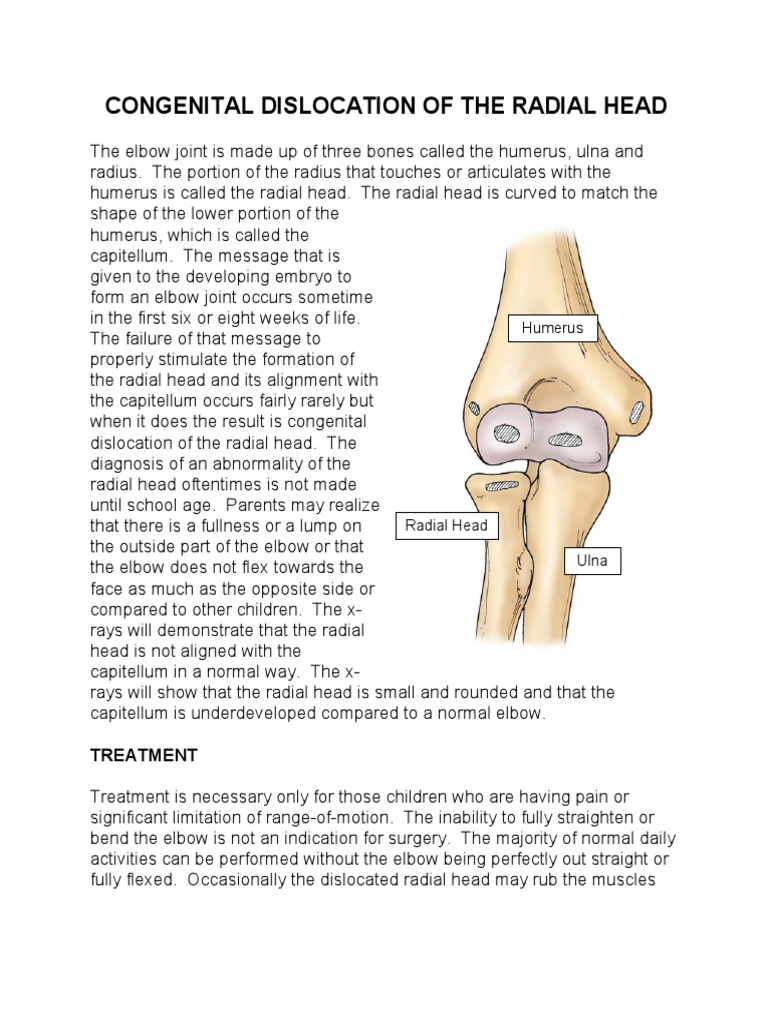 Radial Head Dislocation | PDF | Elbow | Musculoskeletal System