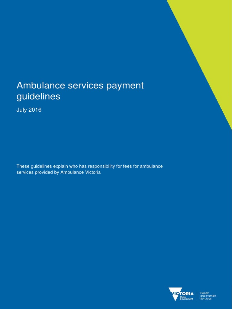 Ambulance Payment Guidelines 2016 PDF | PDF | Health Professional ...