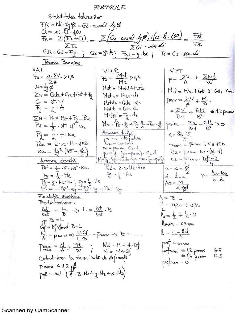 Formule Fundatii | PDF