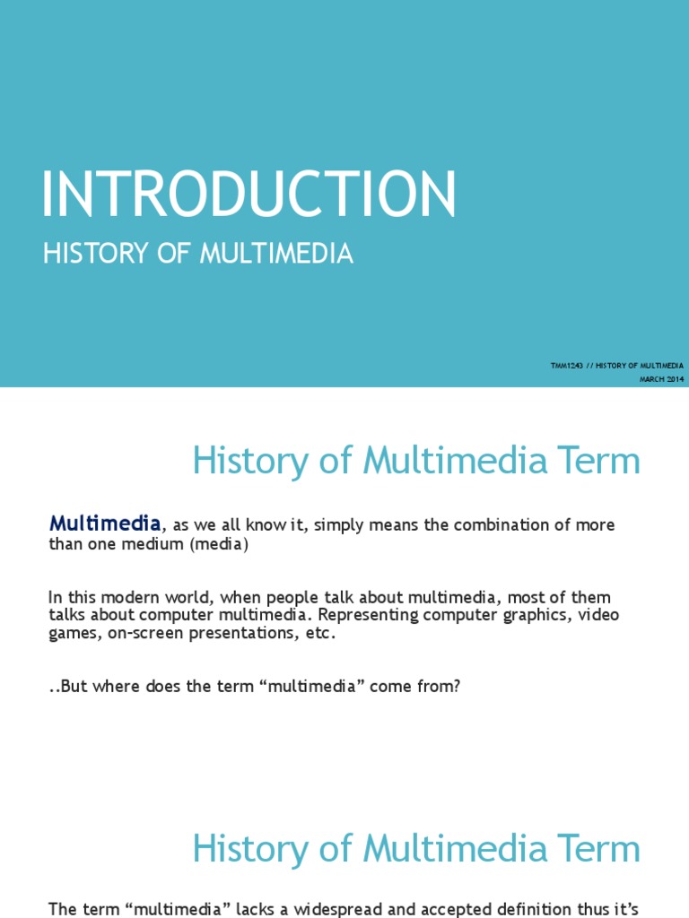 Introduction of Multimedia | PDF | Multimedia | Communication