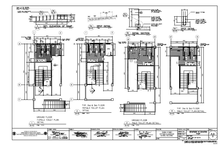 Spot Detail Det. Elevation of Ramp Spot Detail: A-6 5a A-6 5b 5b1 | PDF ...
