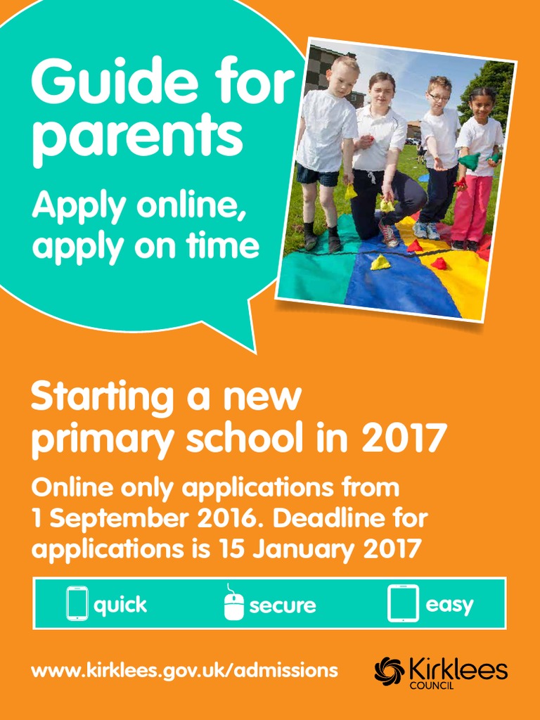 Guide For Parents: Apply Online, Apply On Time | PDF | Schools ...
