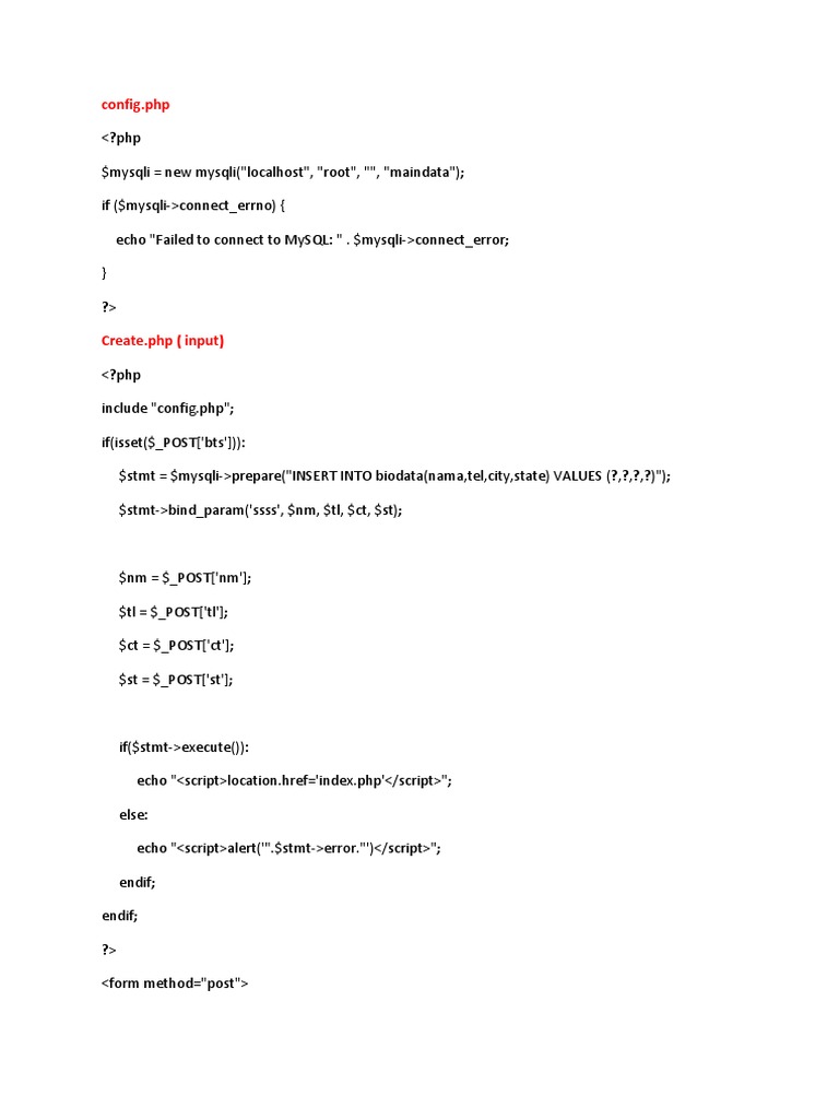 Membuat Crud PHP Mysqli | PDF Membuat Crud PHP Mysqli | PDF