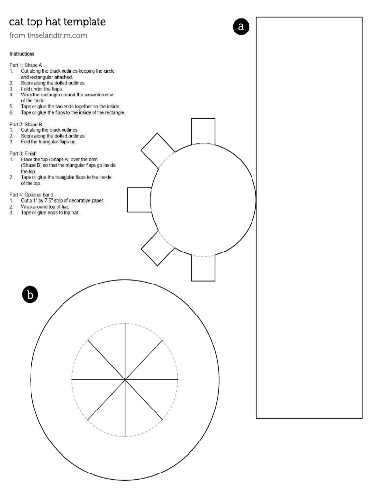 Cat Tophat Template | PDF