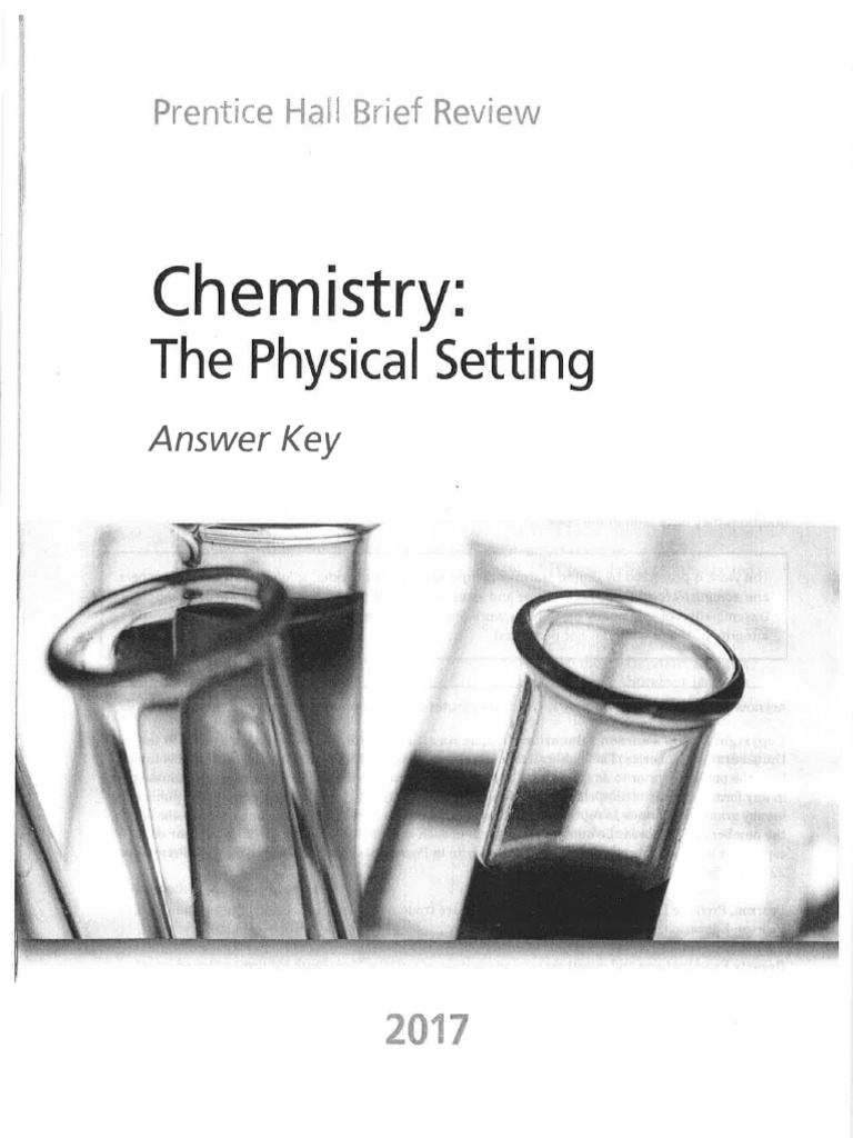 Prentice Hall Chemistry 2016-2017 Key | PDF