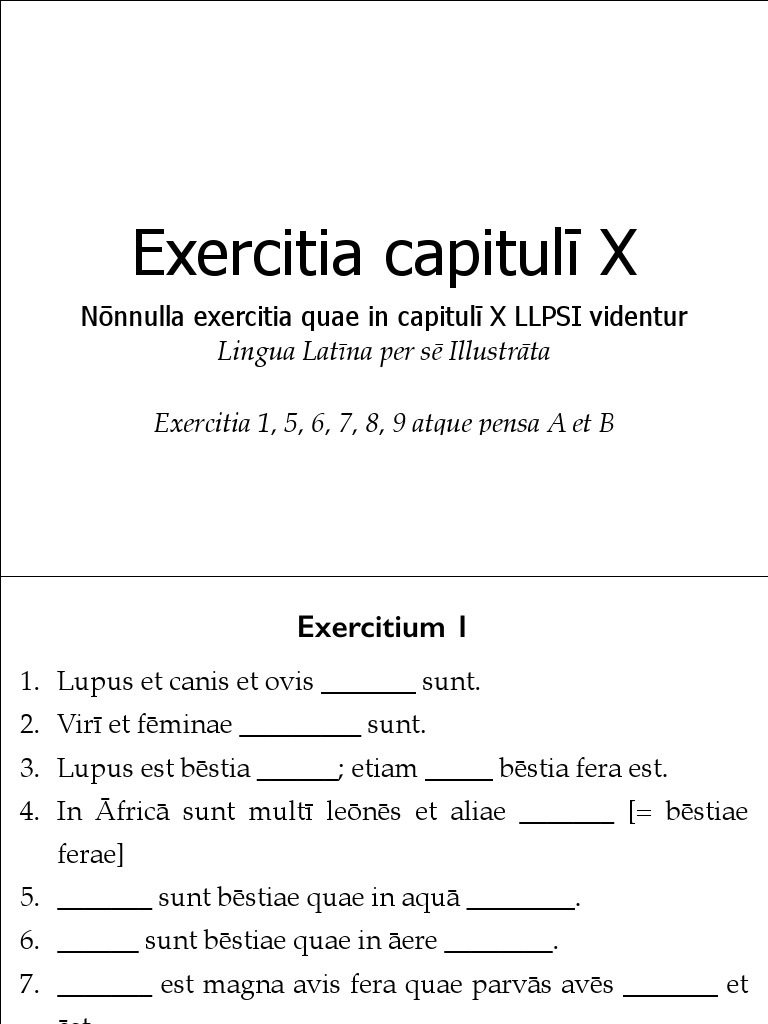 Exercitia Cap X | PDF