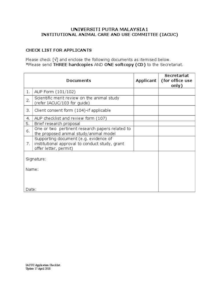 Universiti Putra Malaysia1: Institutional Animal Care and Use Committee ...