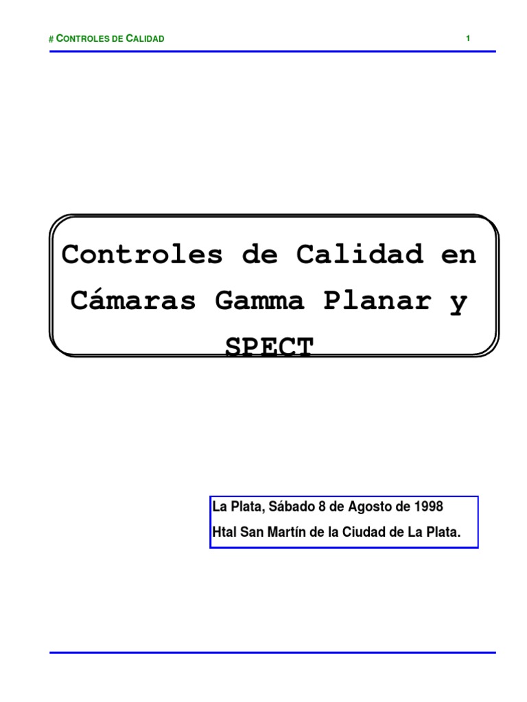 QC Spect Planar | PDF | Imagen | Software