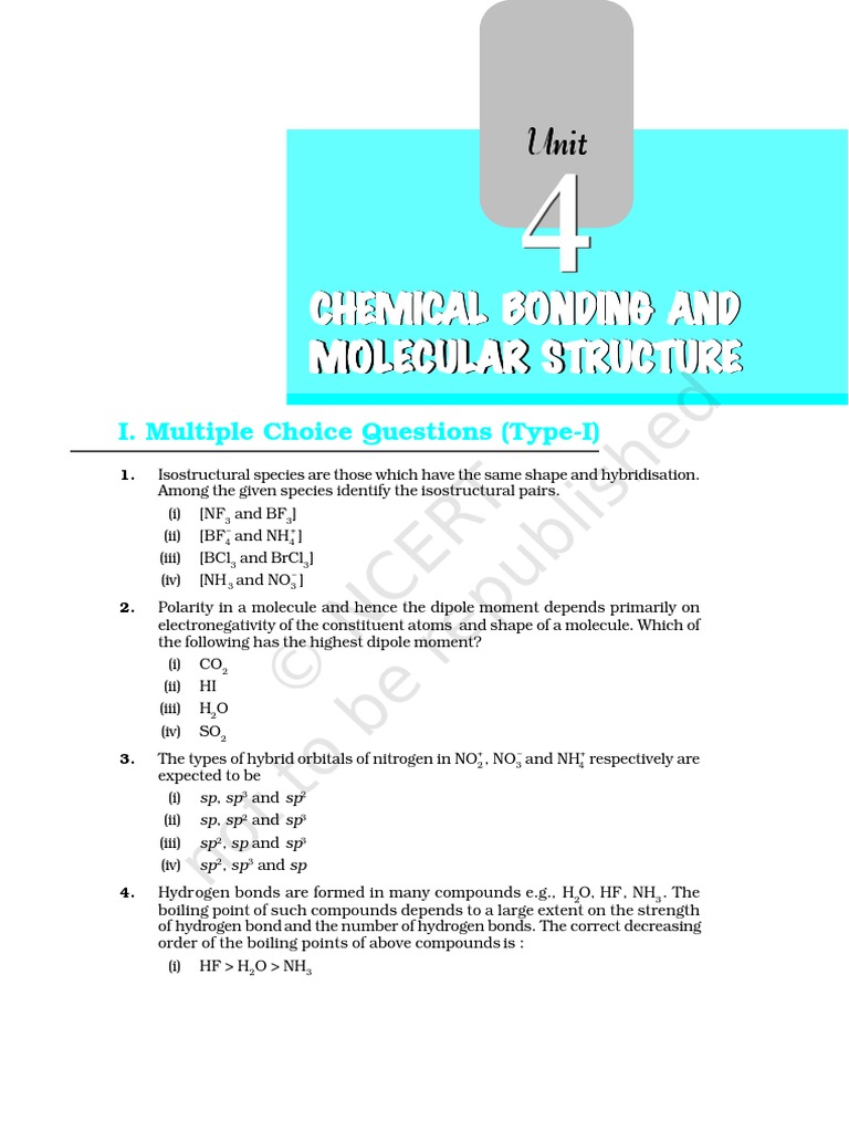 Chemical Bonding Good-1 PDF | PDF | Molecular Orbital | Chemical Bond