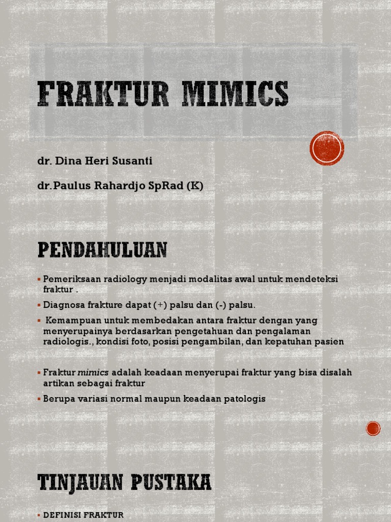 Fracture Mimics | PDF