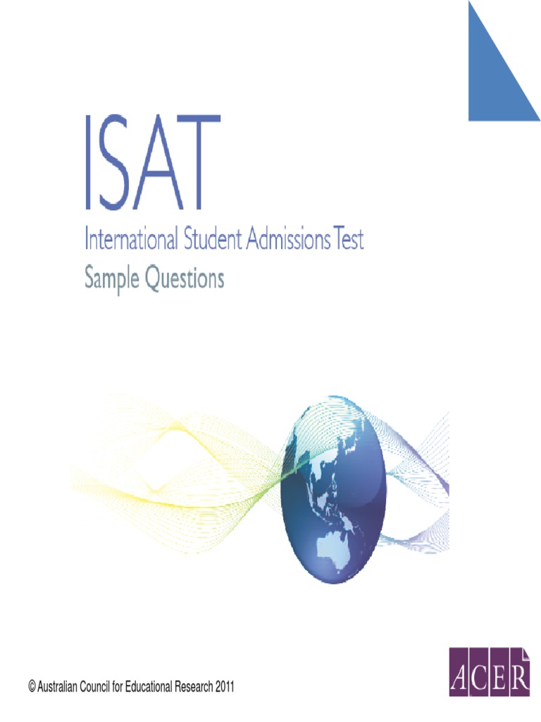 Australian Council For Educational Research ISAT Sample Questions PDF ...