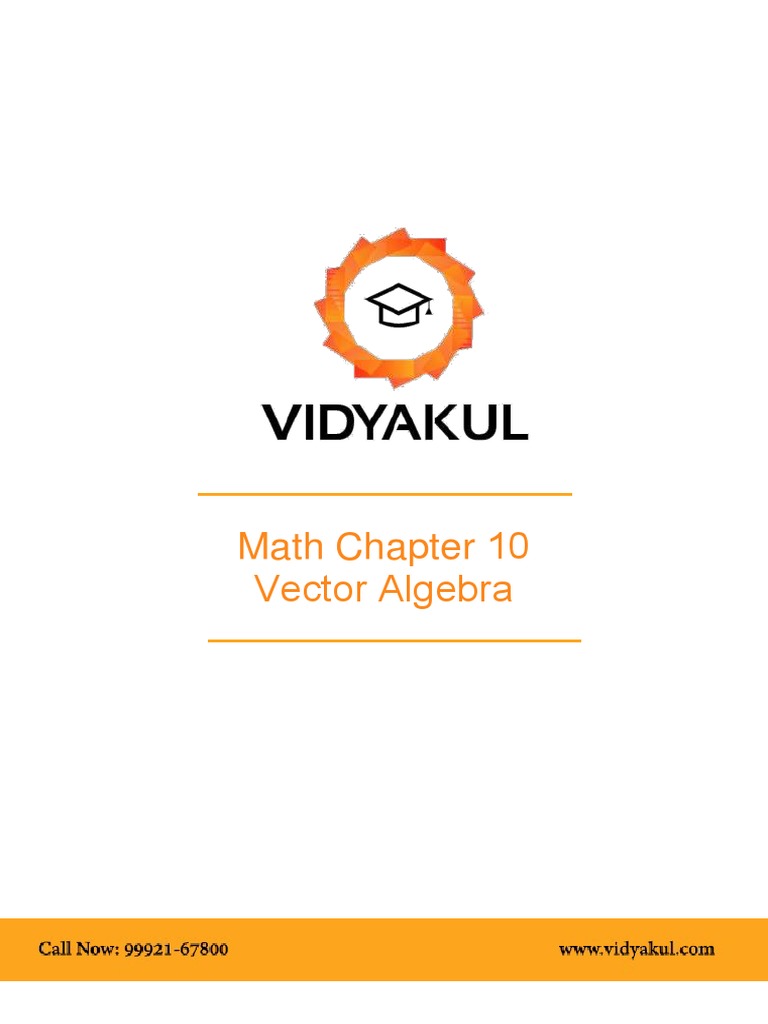 NCERT Solutions Class 12 Maths Chapter 10 Vector Algebra | Download Free PDF | Euclidean Vector ...