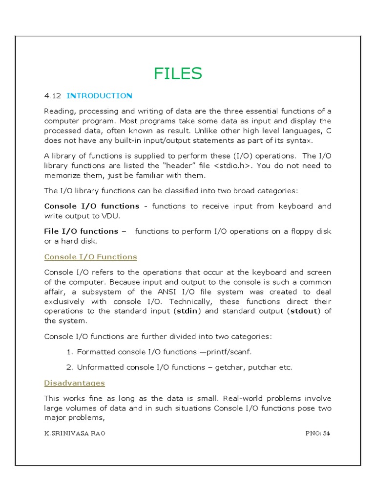 Unit V | PDF | Computer Data Storage | Computer File