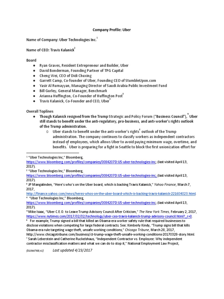 Final Uber PDF | PDF | Independent Contractor | Taxicab