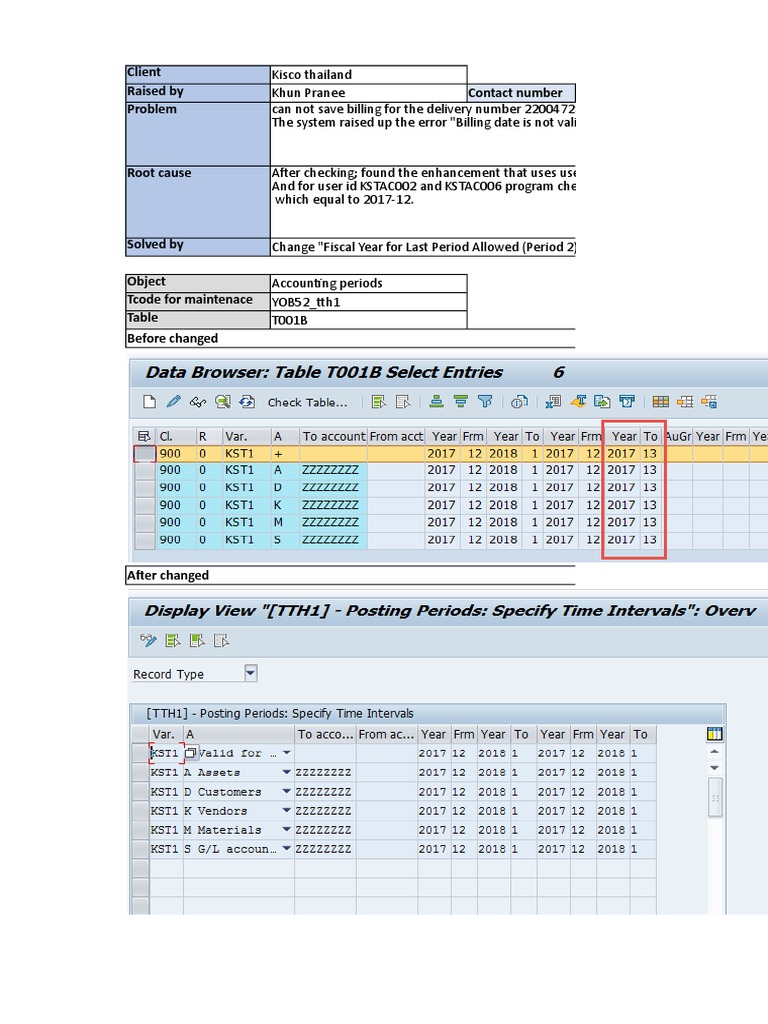 Fixing Billing Date Error in SAP | PDF
