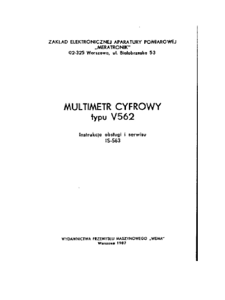 Meratronik v562 Digital | PDF