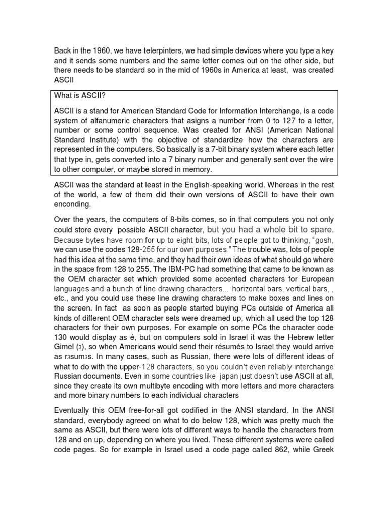 How Ascii And Unicode Standards Enabled Global Communication Pdf Character Encoding Ascii
