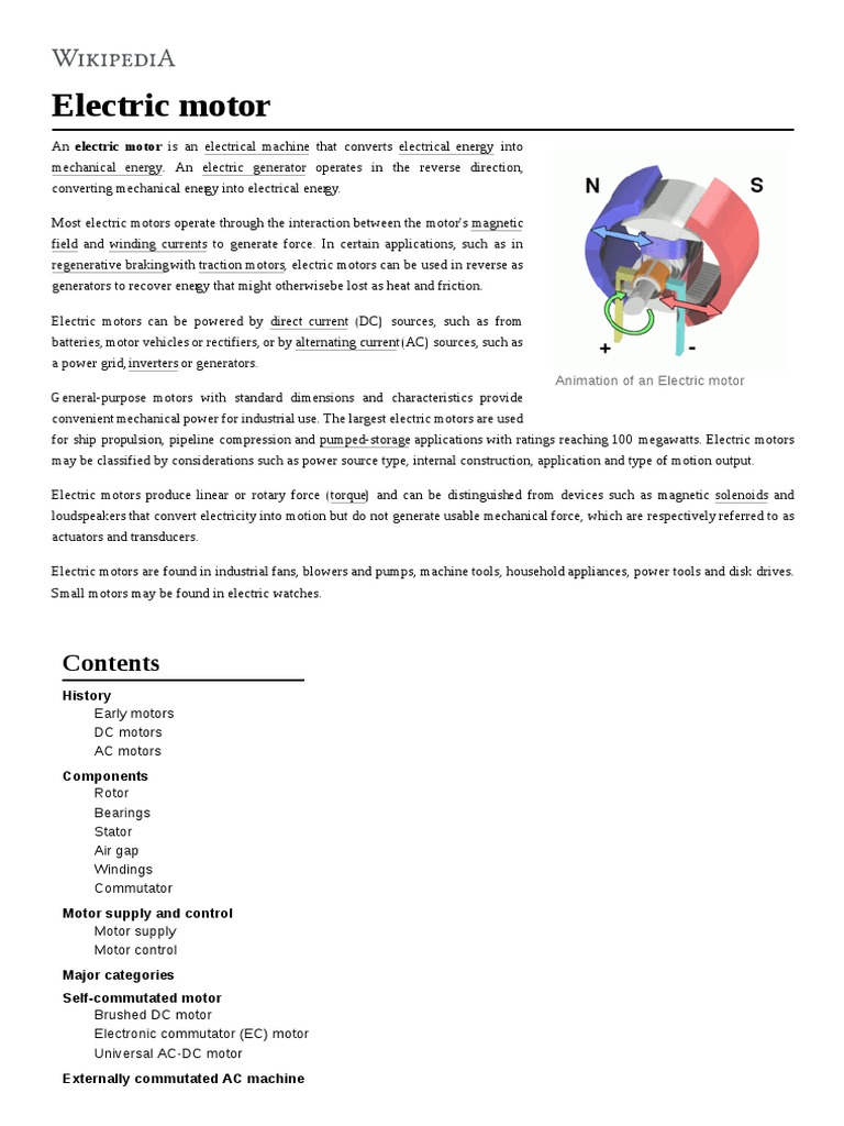 Electric Motor | PDF | Electric Motor | Propulsion