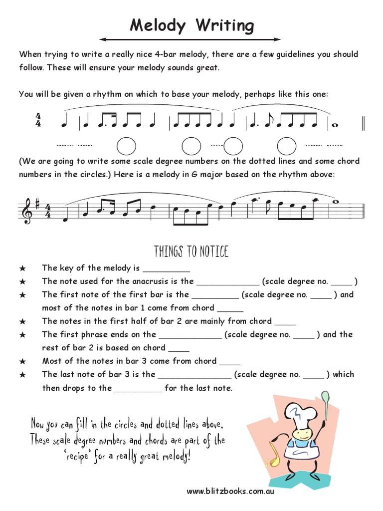 Melody Writing Tips PDF | PDF | Chord (Music) | Musical Compositions