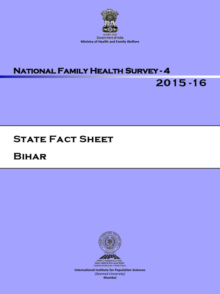 An Analysis of Key Health and Demographic Indicators in Bihar Based on ...