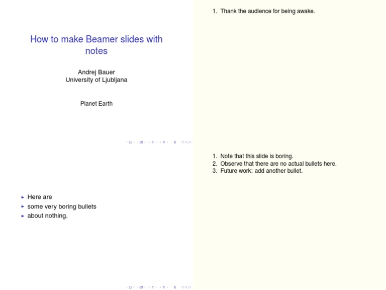 Beamer Slides With Notes | PDF