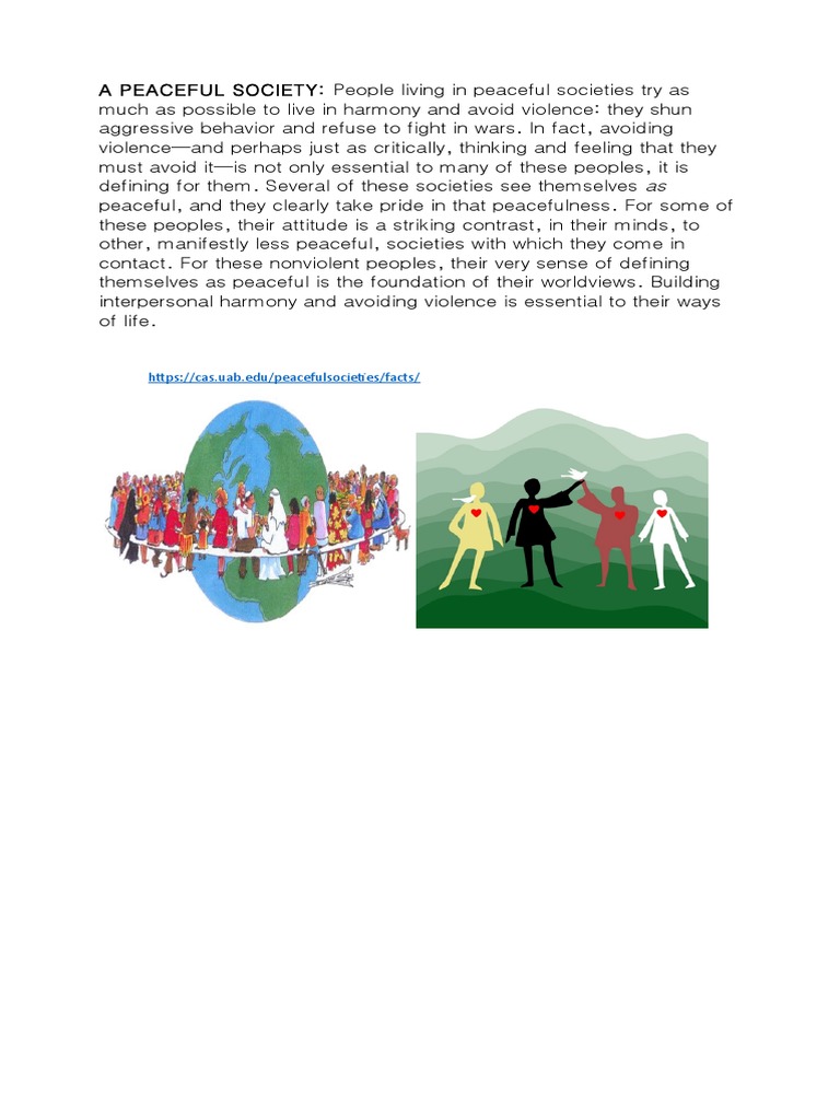 A Peaceful Society | PDF | Peace | Violence