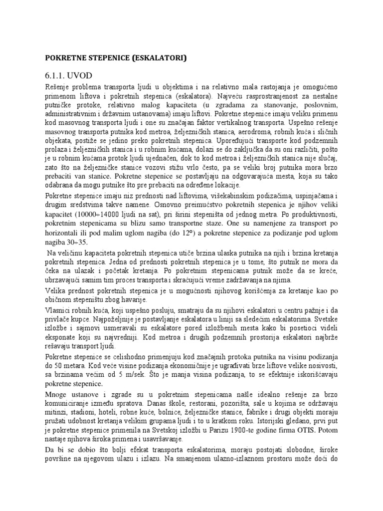 Pokretne Stepenice | PDF