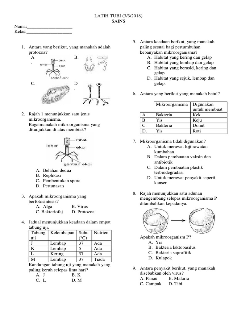 Latihan Sains F5 B1 | PDF
