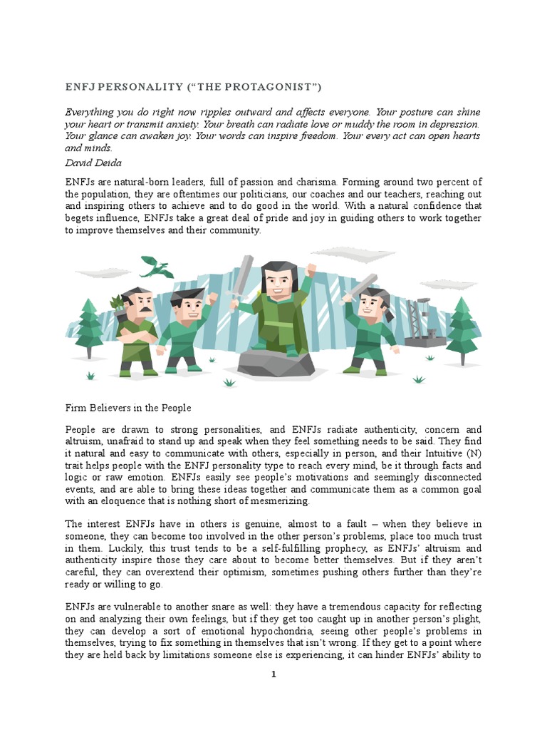 Protagonist Personality | PDF | Friendship | Personality Type