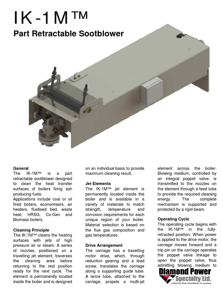 IK1M Sootblower | PDF | Boiler | Jet Engine