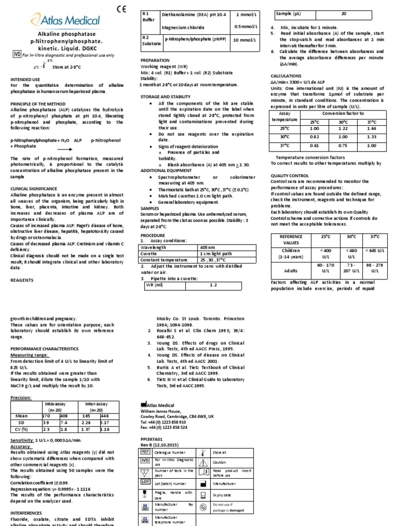 Alkaline Phosphatase Assay Kit Instructions | PDF | Medical Specialties ...