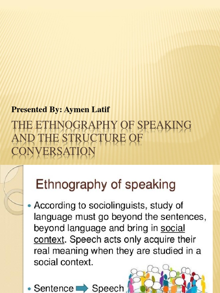 The Ethnography of Speaking and The Structure of Conversation | PDF ...
