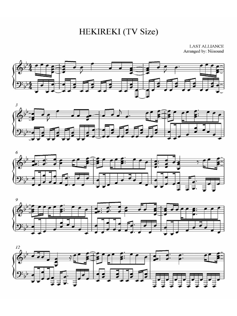 (Nii) Hekireki Sheet Music | PDF