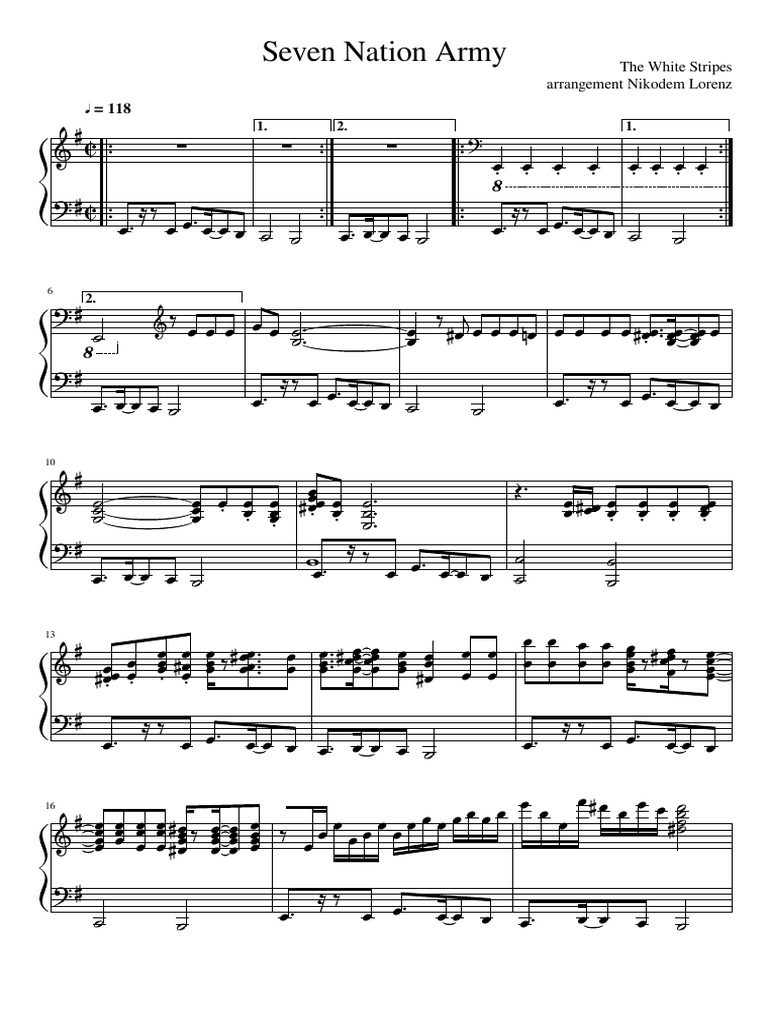 Seven Nation Army | PDF | Songs Written | Sports