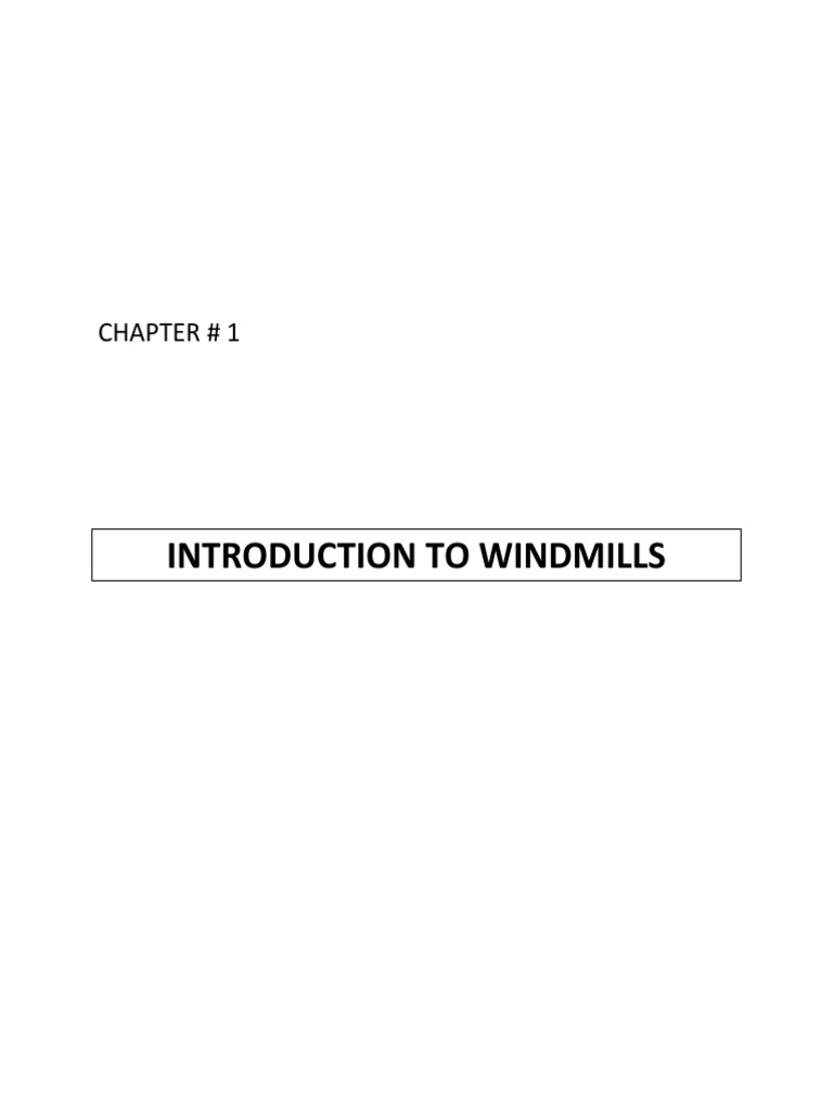 Chapter # 1 | PDF | Wind Power | Wind Turbine