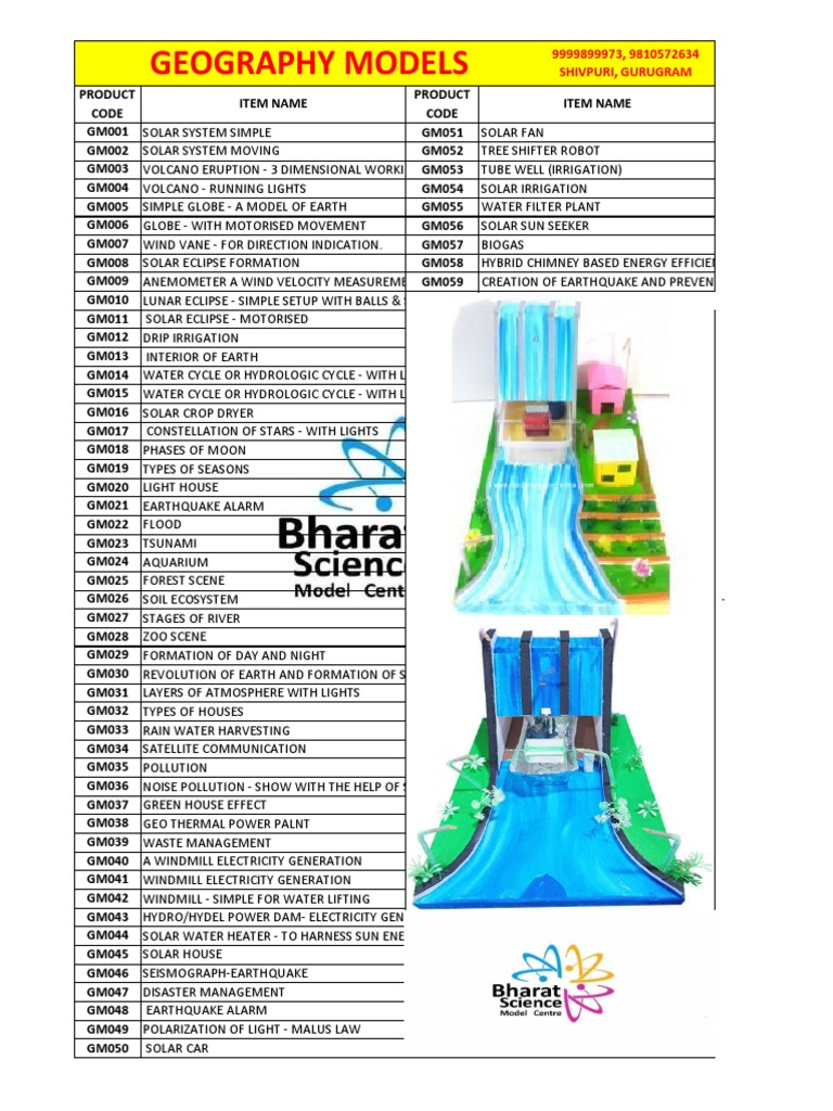 Geography Models List | PDF | Earth | Sun