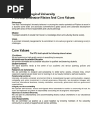 The Ctu Vision Mission Goal | PDF | Business | Art