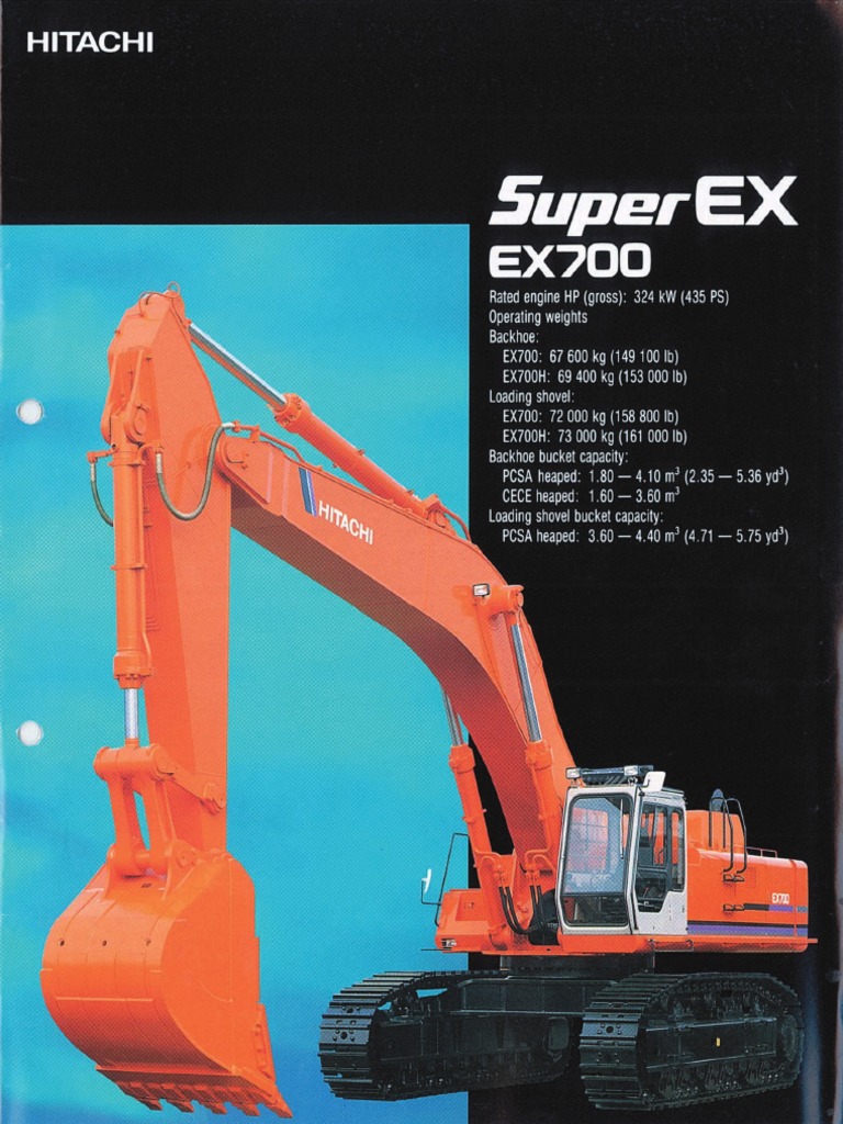 Hitachi EX700 Brochure | PDF