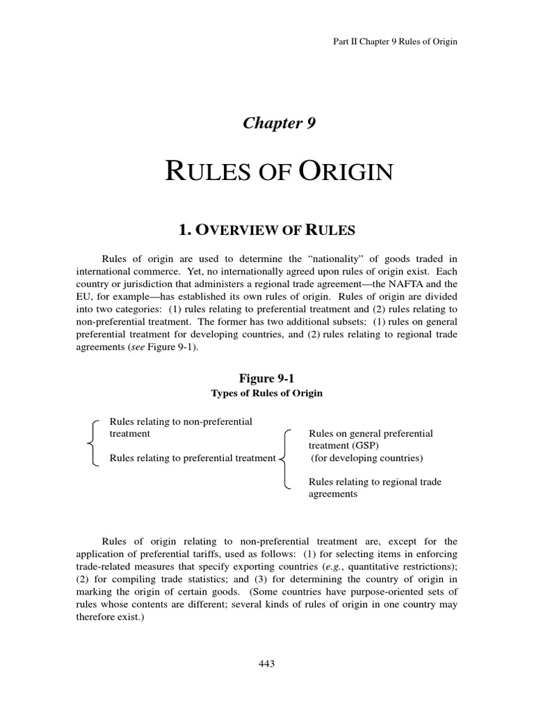 An In-Depth Examination of International Rules of Origin Standards and ...